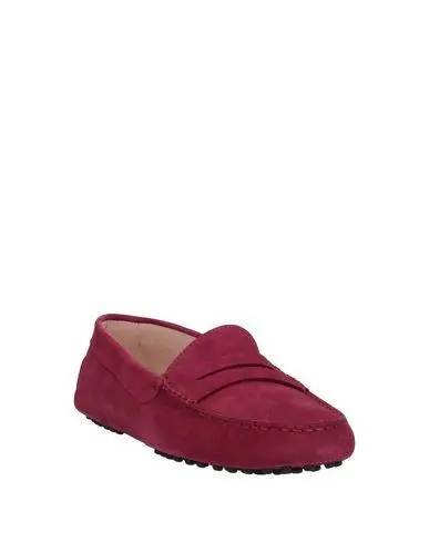 TOD'S Leather Driving Loafers - Red