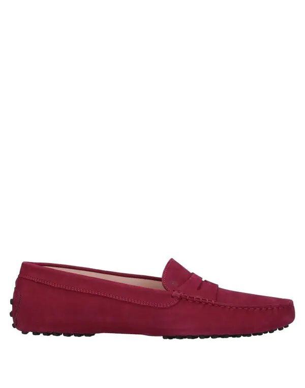 TOD'S Leather Driving Loafers - Red