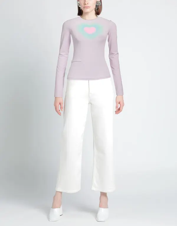Sportmax Woven T-shirt With Crystals - Purple