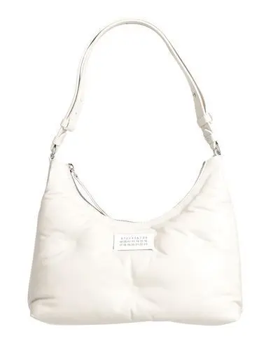 MAISON MARGIELA Leather Hobo Bag - Off White