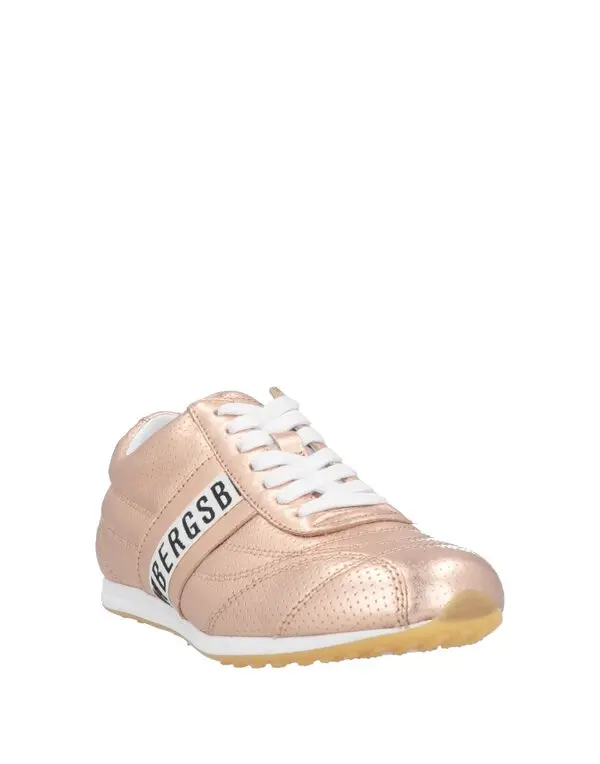 BIKKEMBERGS Lace-up Leather Sneakers - Rose Gold