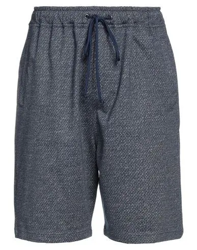 BERNA Two-tone Stretch Drawstring Shorts - Navy