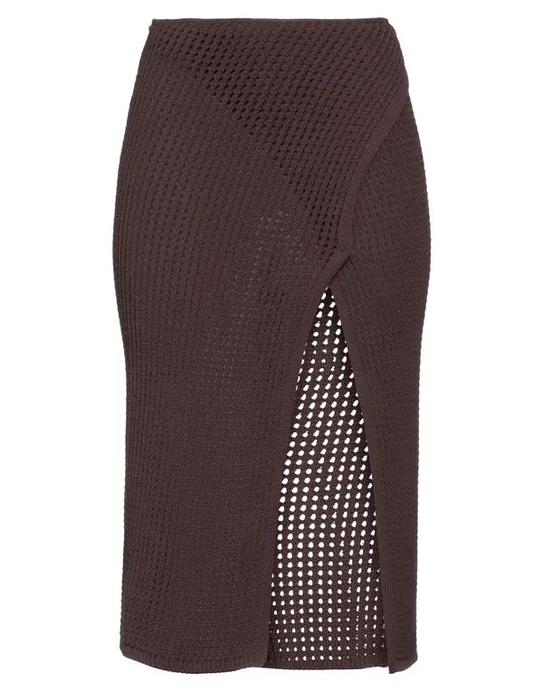 ANDREĀDAMO Midi Pencil Skirt - Brown