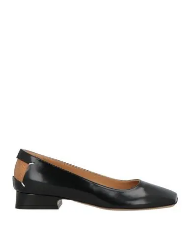 MAISON MARGIELA Glossed Leather Ballet Flats - Black