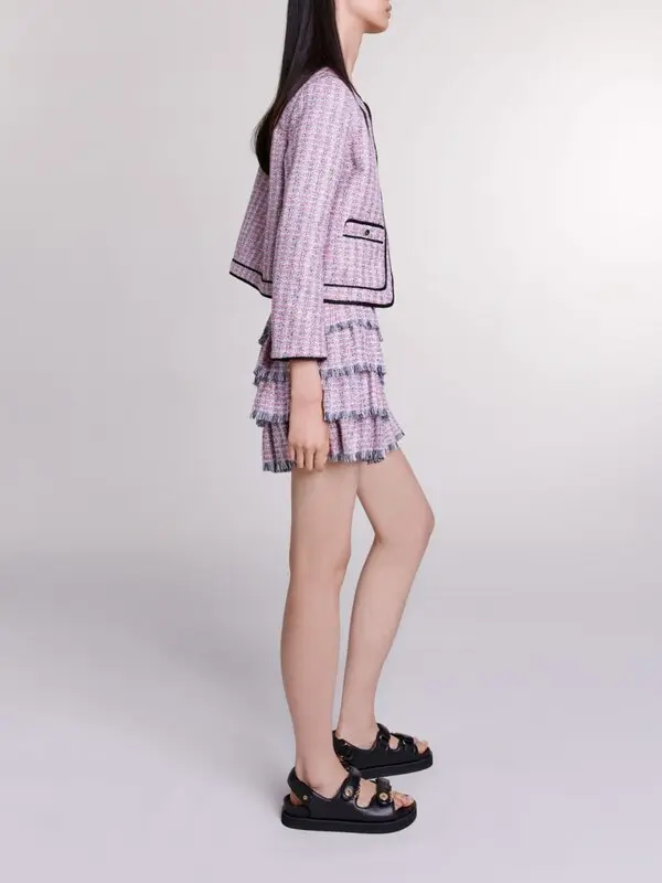 Maje Short Tweed Skirt