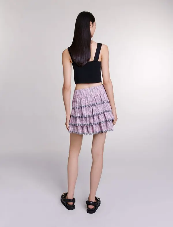 Maje Short Tweed Skirt