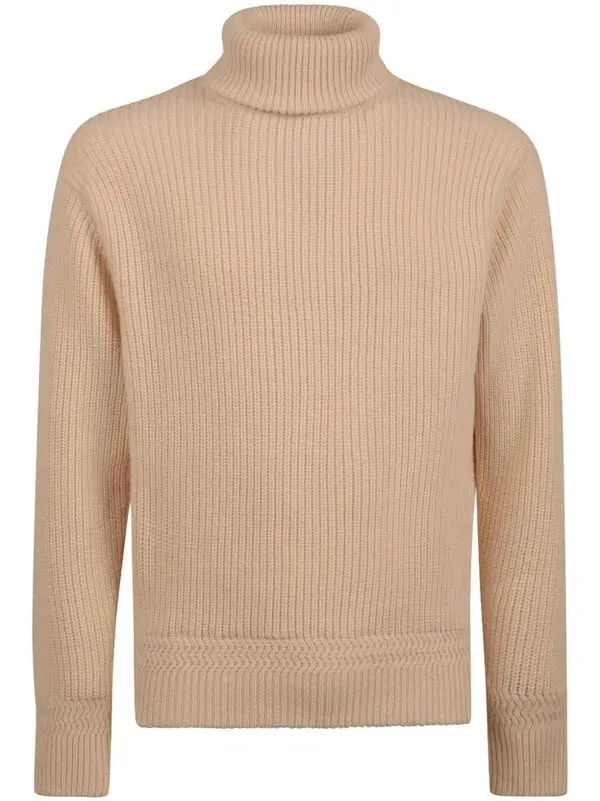 Bally Roll-neck Ribbed Wool Jumper