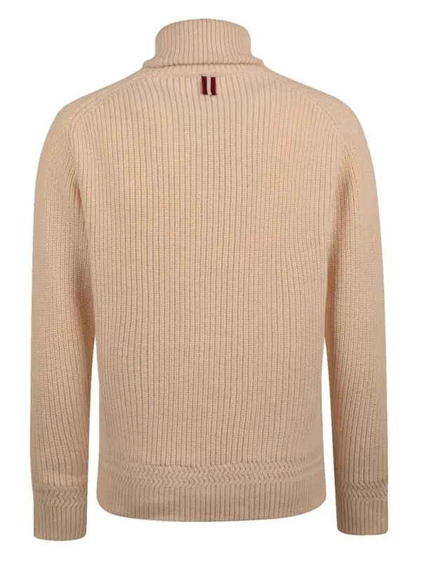 Bally Roll-neck Ribbed Wool Jumper