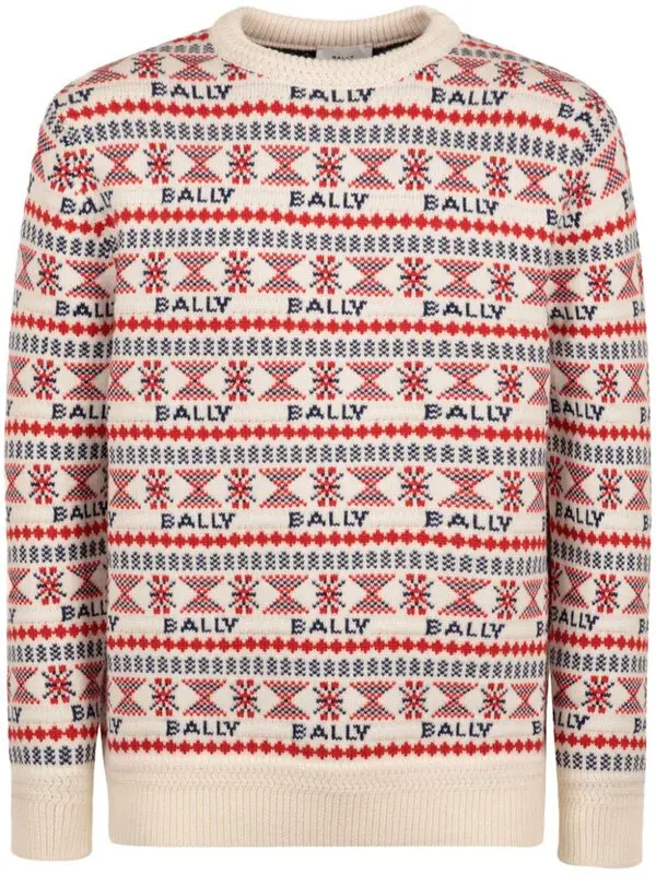 Bally Patterned Intarsia Wool Jumper