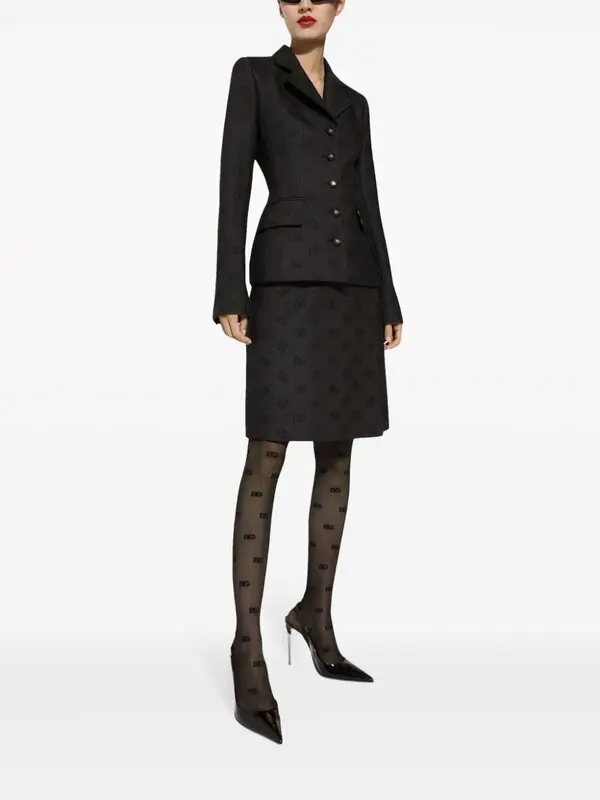 Dolce & Gabbana Monogram Jacquard Midi Skirt