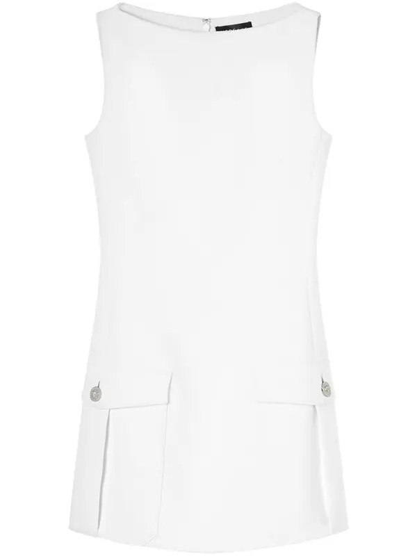 Versace Medusa Head-button Crepe Minidress