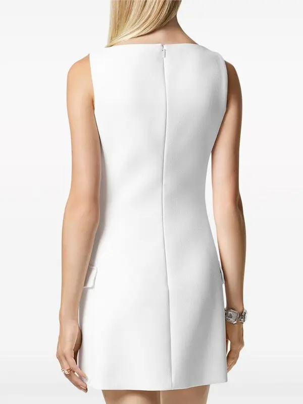 Versace Medusa Head-button Crepe Minidress