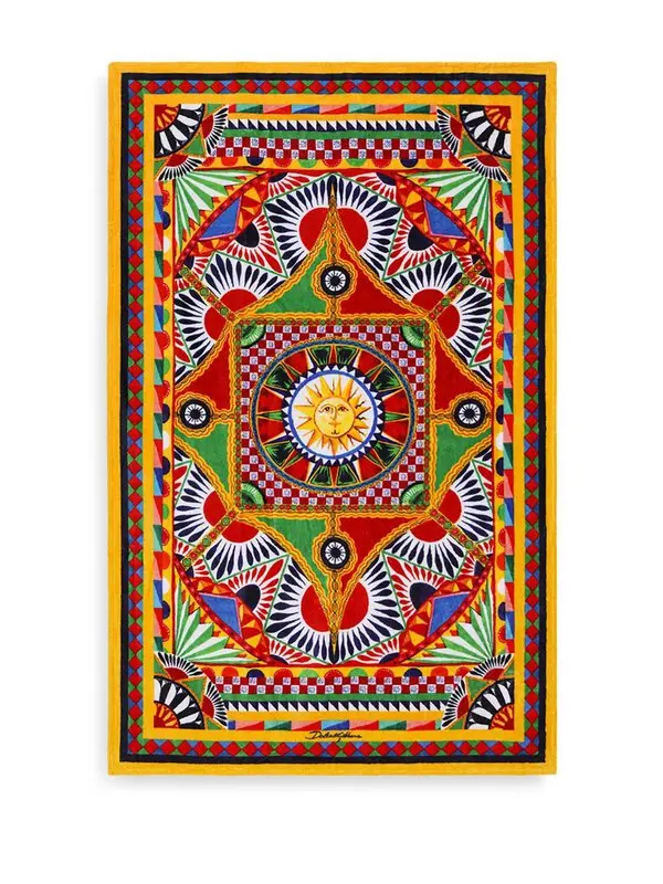 Dolce & Gabbana Terry Cotton Beach Towel - Yellow