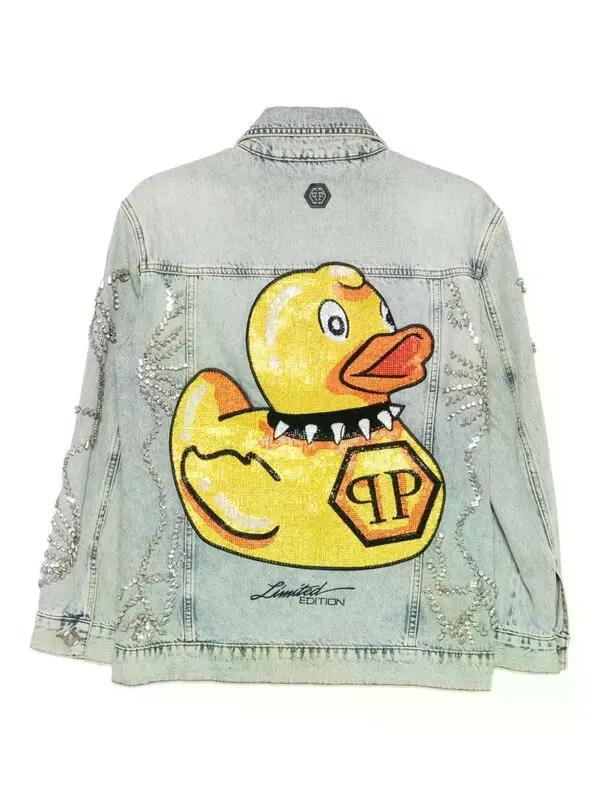 Philipp Plein Crystal-embellished Denim Jacket