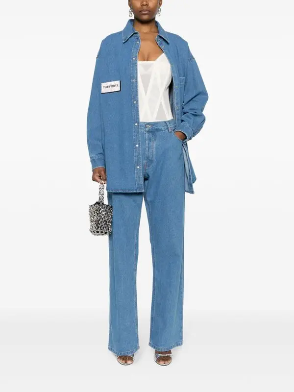 FORTE DEI MARMI COUTURE High-waist Straight-leg Jeans