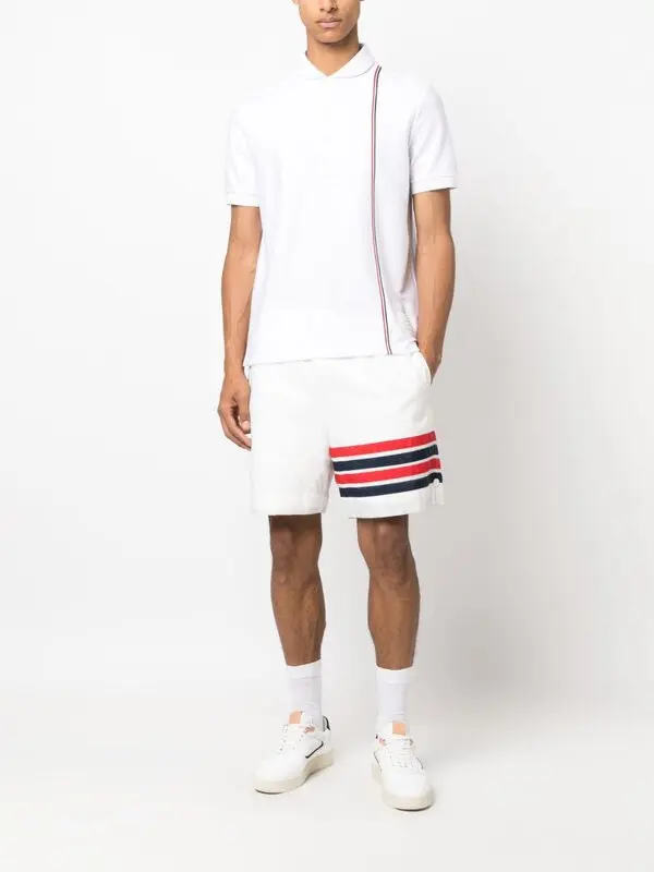 Thom Browne Rwb Stripe Polo Shirt