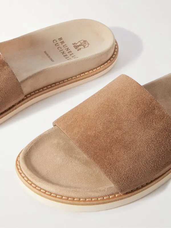 Brunello Cucinelli Suede Slides