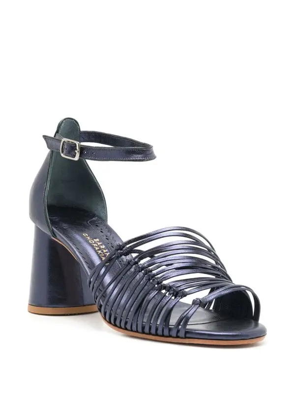 STUDIO CHOFAKIAN Thiomphe Metallic Leather Sandals