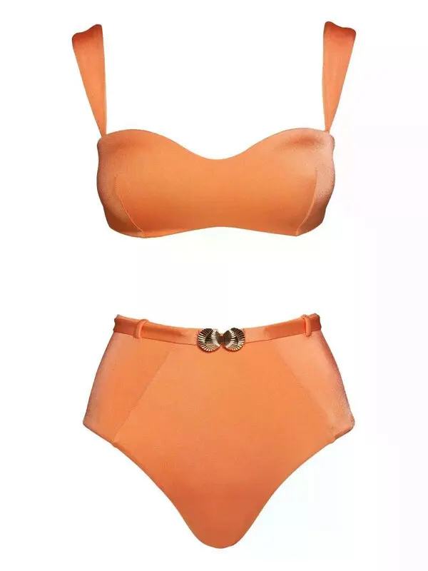 NOIRE SWIMWEAR Seashell-charm Bikini Set - Orange