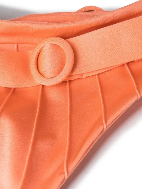 NOIRE SWIMWEAR High-waist Belted Bikini Set - Orange