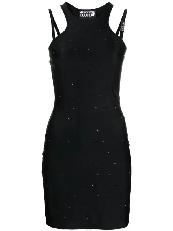 Versace Crystal-embellished Mini Dress