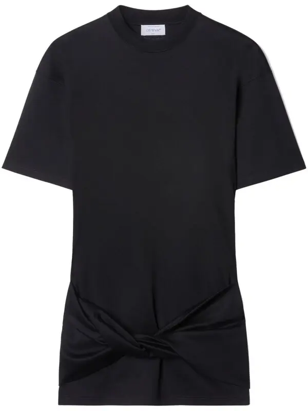 Off-White Arrow Twisted T-shirt Dress - Black