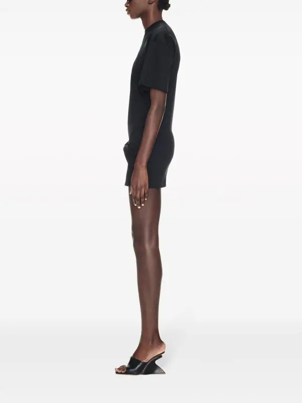 Off-White Arrow Twisted T-shirt Dress - Black