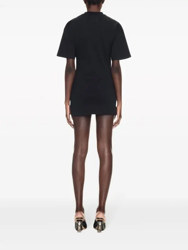 Off-White Arrow Twisted T-shirt Dress - Black