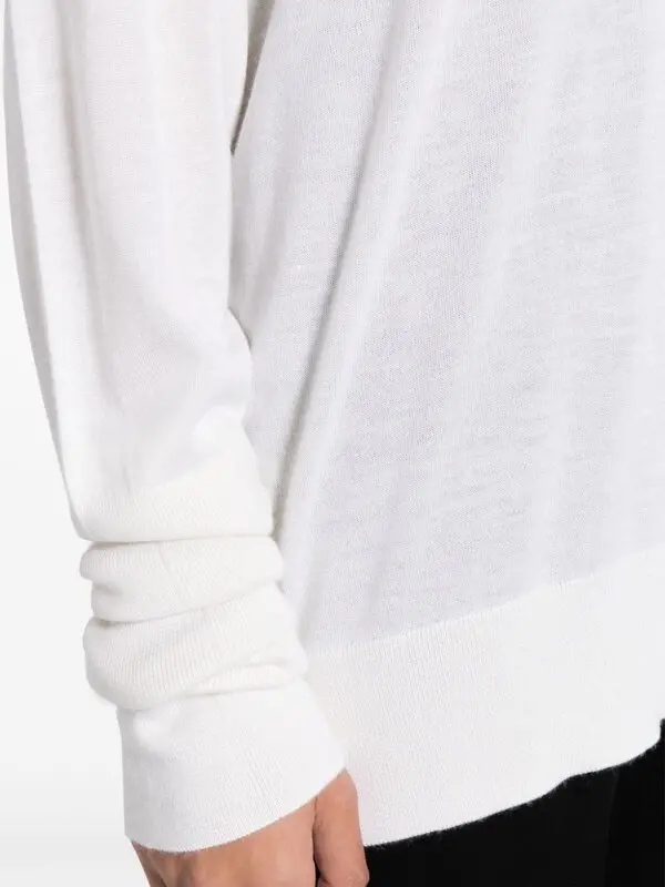 Fabiana Filippi V-neck Fine-knit Jumper - White