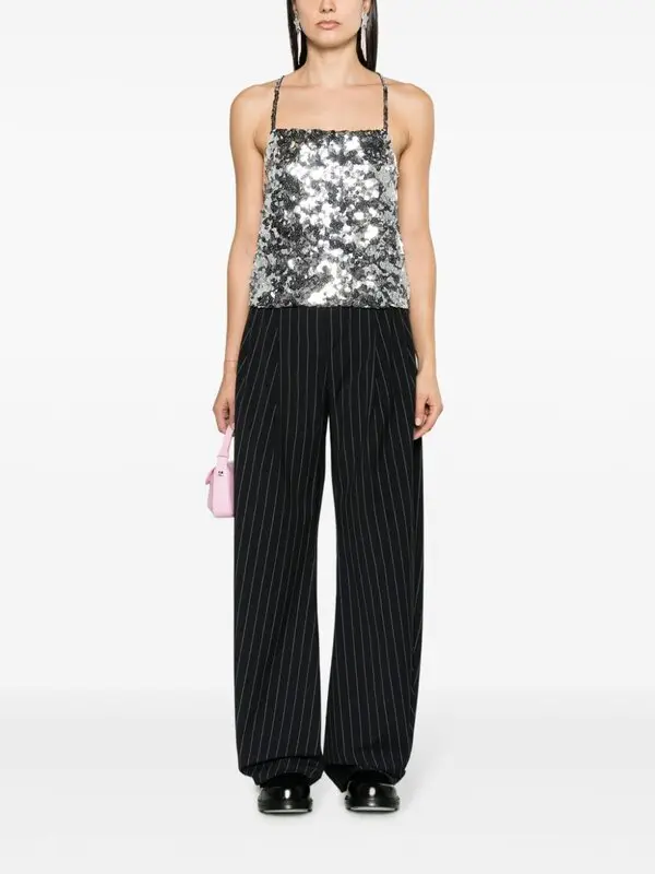 Sonia Rykiel Paris Sequinned Square-neck Tank Top