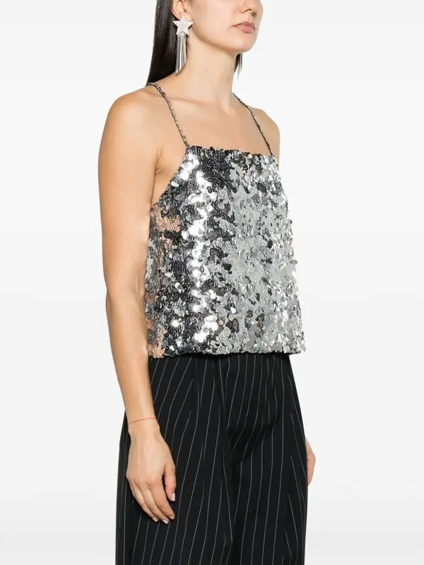 Sonia Rykiel Paris Sequinned Square-neck Tank Top