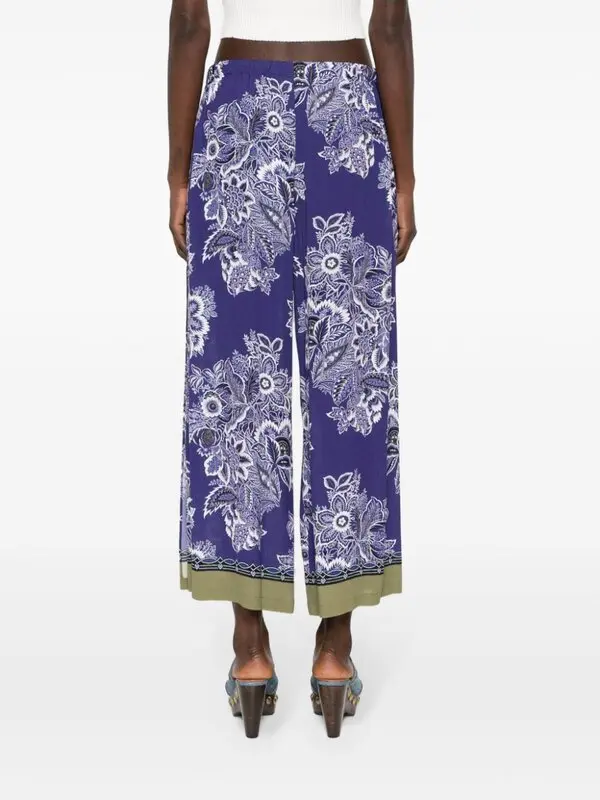 Etro Floral Print Wide-leg Trousers