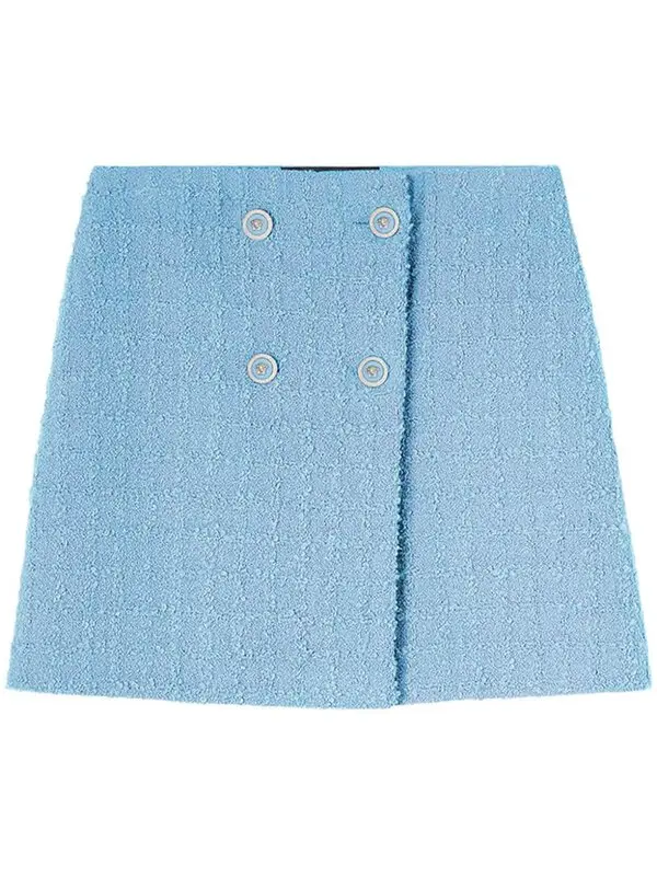 Versace Tweed High-waisted Skirt - Pink