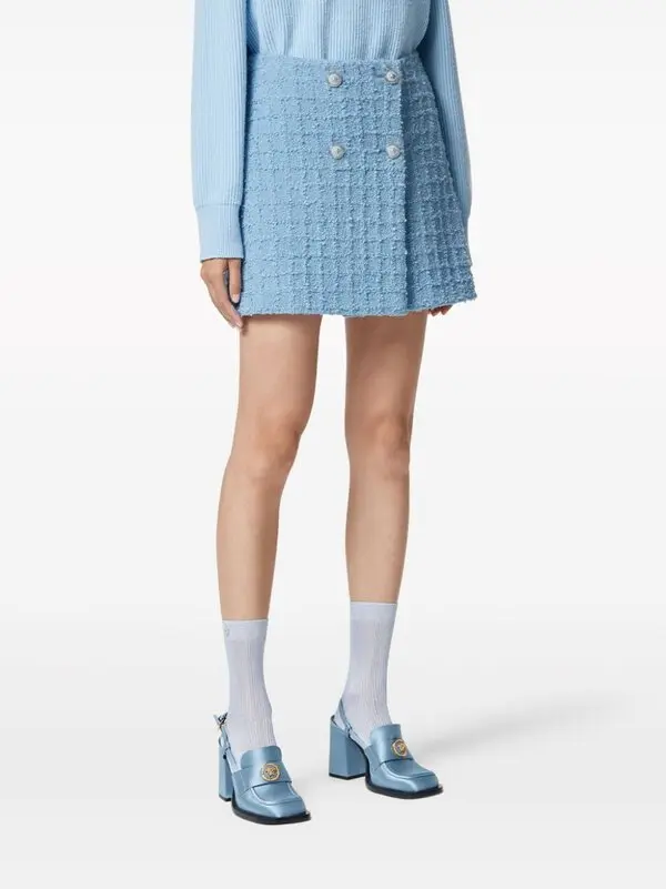 Versace Tweed High-waisted Skirt - Pink