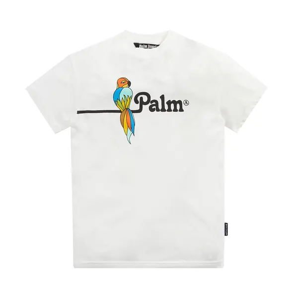 Palm Angels Parrot Vintage Tee /black - White
