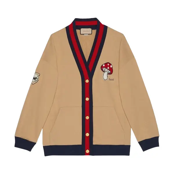 Gucci Embroidered Jersey Cardigan