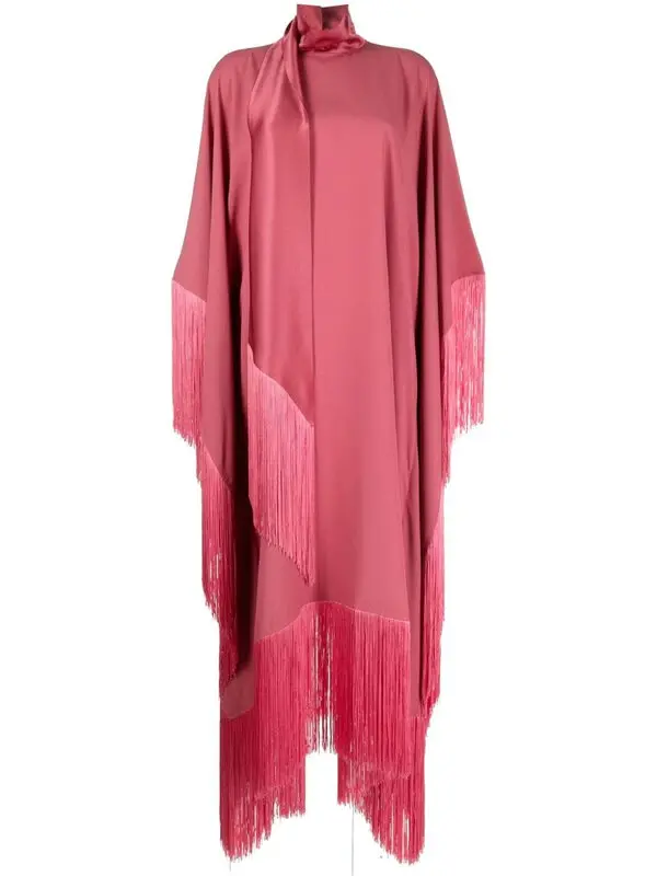TALLER MARMO Kaftan Dress With Fringe Detail - Pink