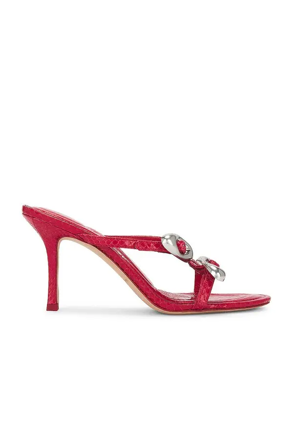 Alexander Wang Dome Strappy Slide Sandal In Red