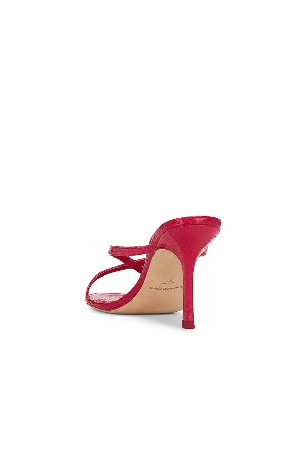 Alexander Wang Dome Strappy Slide Sandal In Red