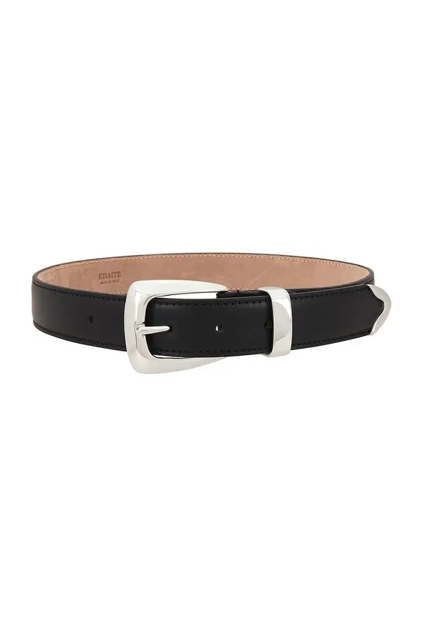 Khaite Benny Belt With Silver Hardware - Black