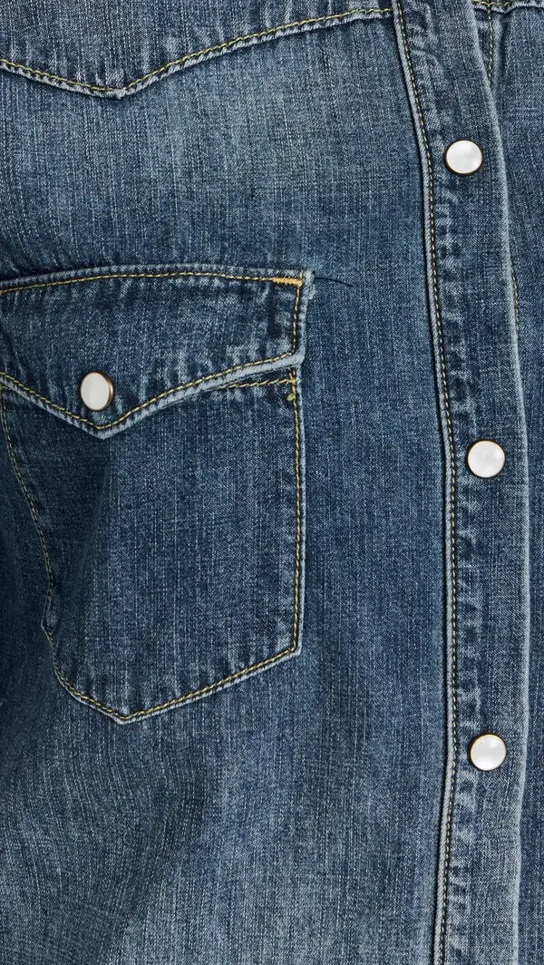 NILI LOTAN Travis Denim Shirt - Classic Wash
