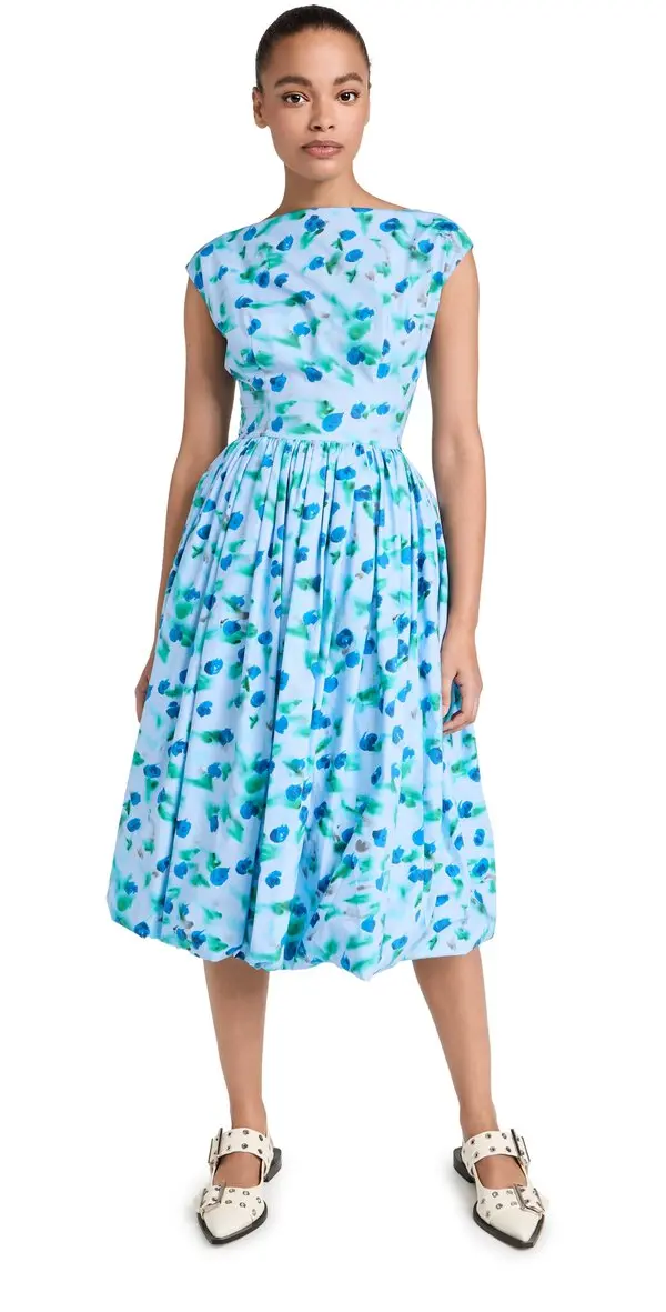 Marni Reverie Poplin Midi Dress