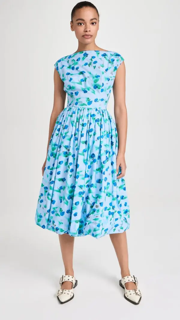 Marni Reverie Poplin Midi Dress