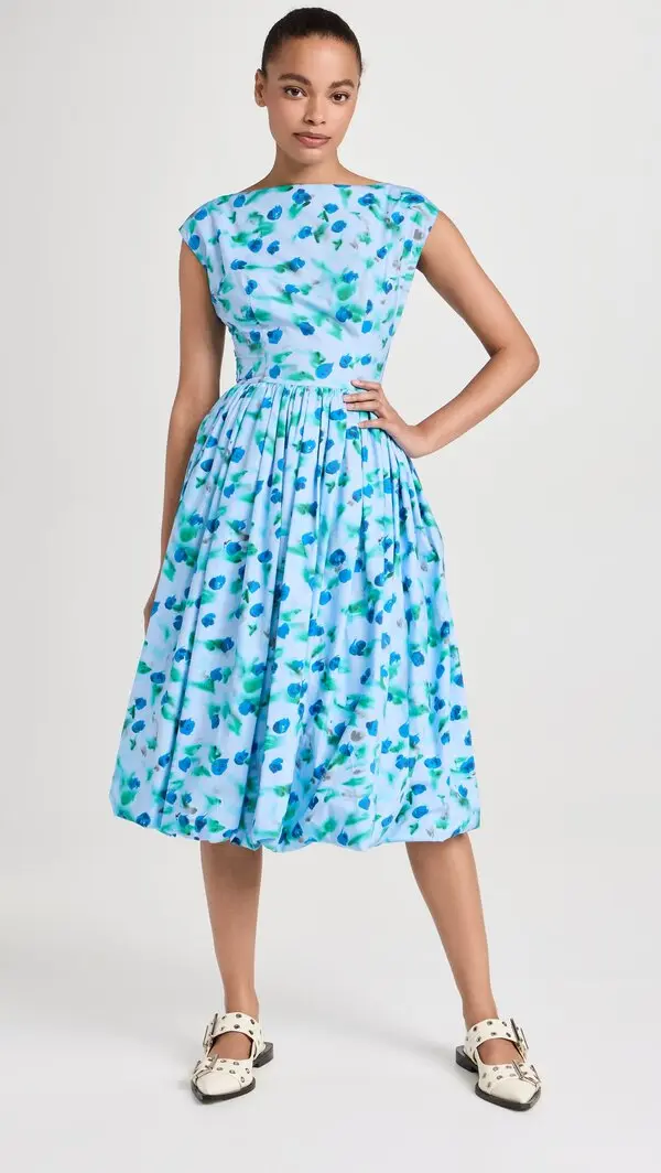 Marni Reverie Poplin Midi Dress