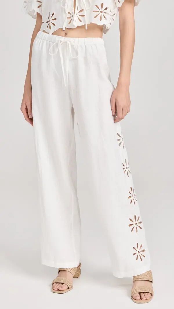 Rails Emmie Pants - White Eyelet