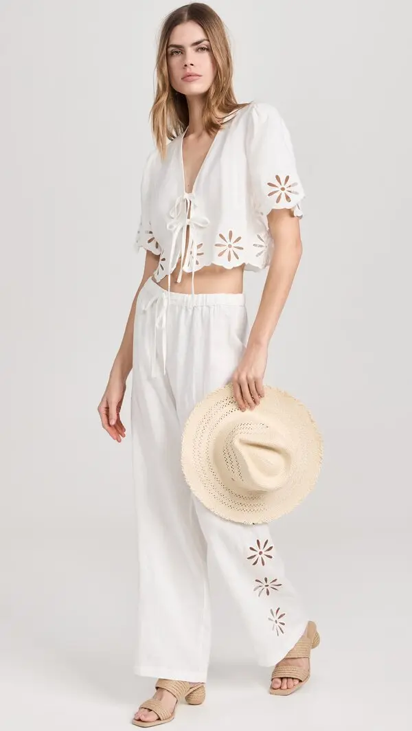 Rails Emmie Pants - White Eyelet