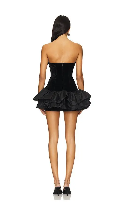 Nbd Ella Strapless Ruffle Dress - Black