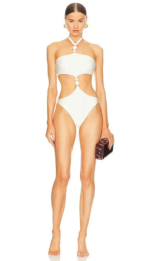 Cult Gaia Caitriona One Piece In Ivory