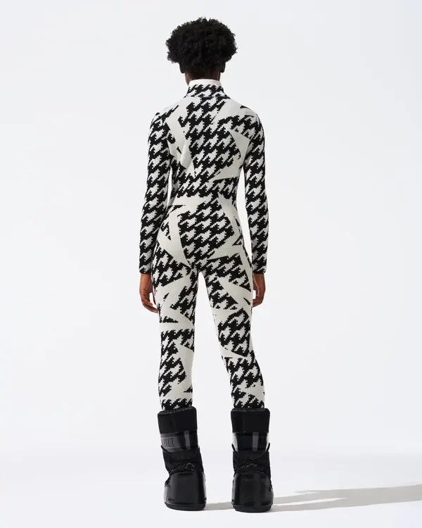 Perfect Moment Houndstooth Merino Wool Jumpsuit