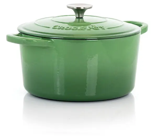 CROCK-POT Artisan 2 Piece 5 Quarts Enameled Cas T Iron Oven - One-color